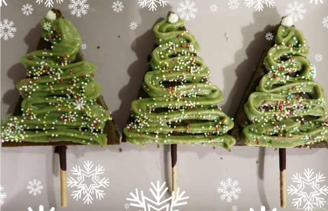 Delicious Gluten-Free Zucchini Cake “Christmas Trees” - Video Included!